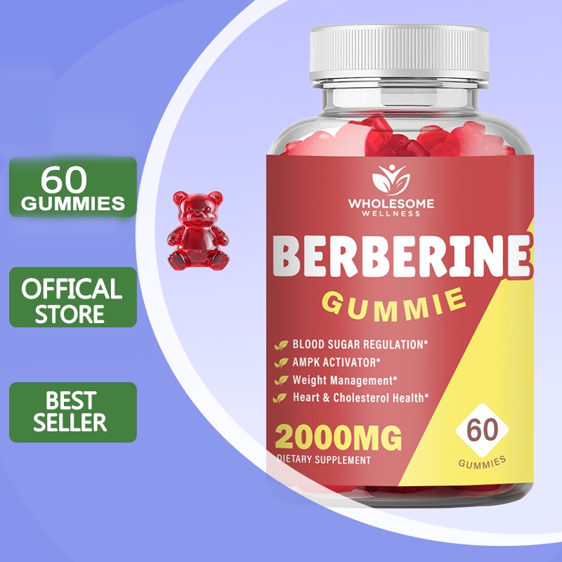 2000mg Berberine Supplement Gummies High Potency Berberine with Ceylon ...