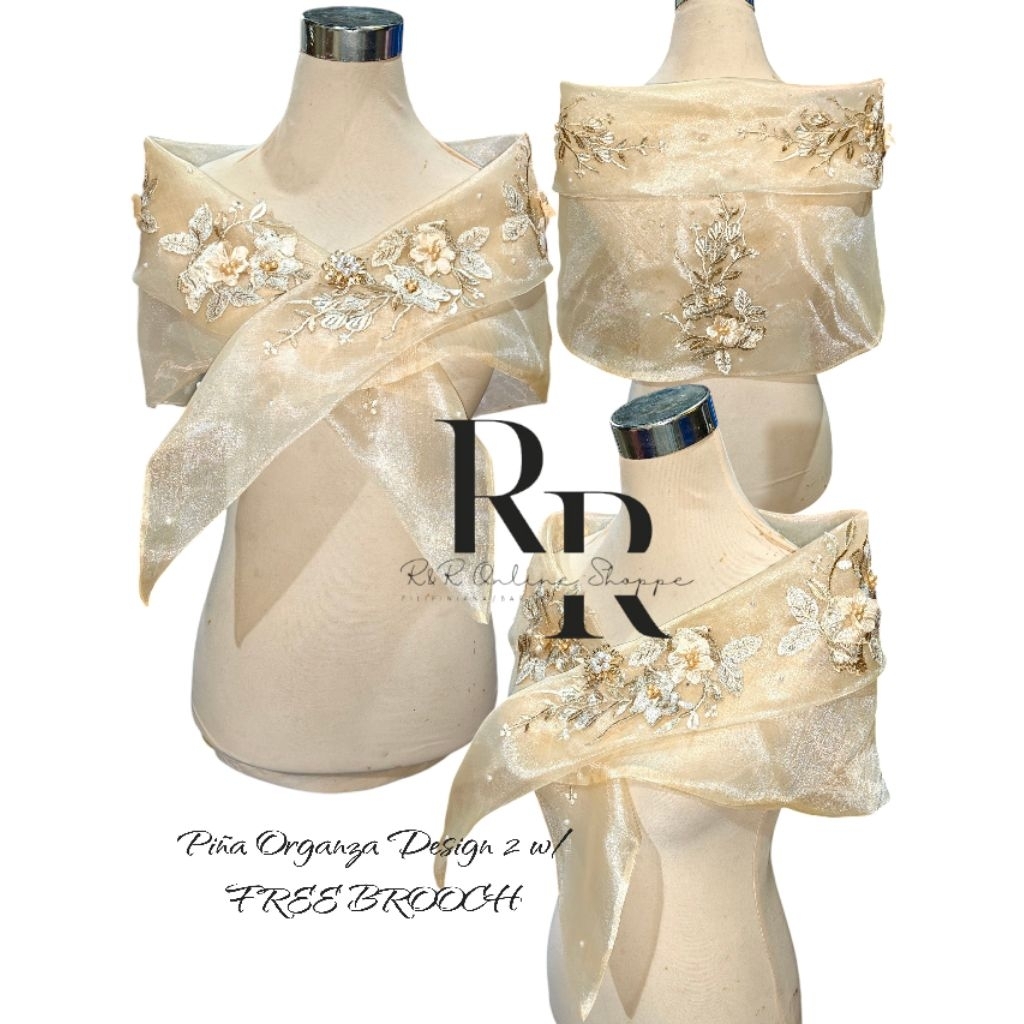 Modern Filipiniana Alampay with Lace/Shawl Patching Lace/Actual Photo ...