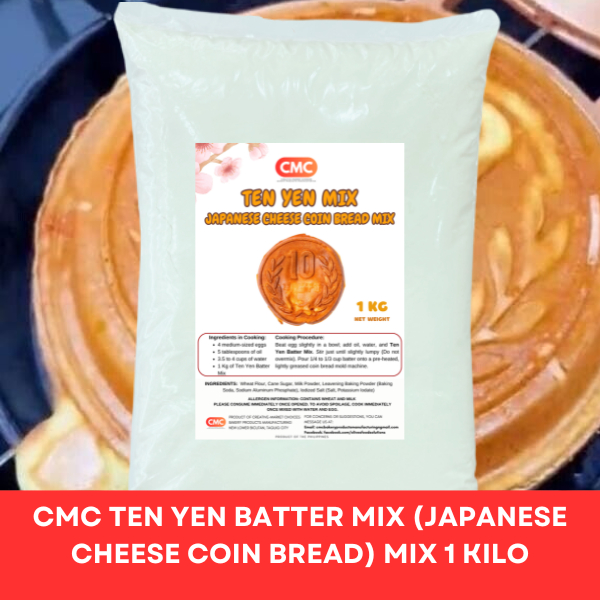 CMC Ten Yen batter Mix (Japanese Cheese Coin Bread) - 1 Kilo | Shopee ...