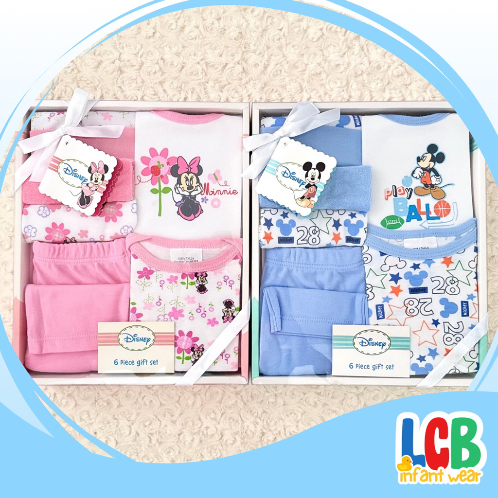 6in1 Disney Gift Set for Baby Mickey Mouse and Minnie Mouse Gift Set ...