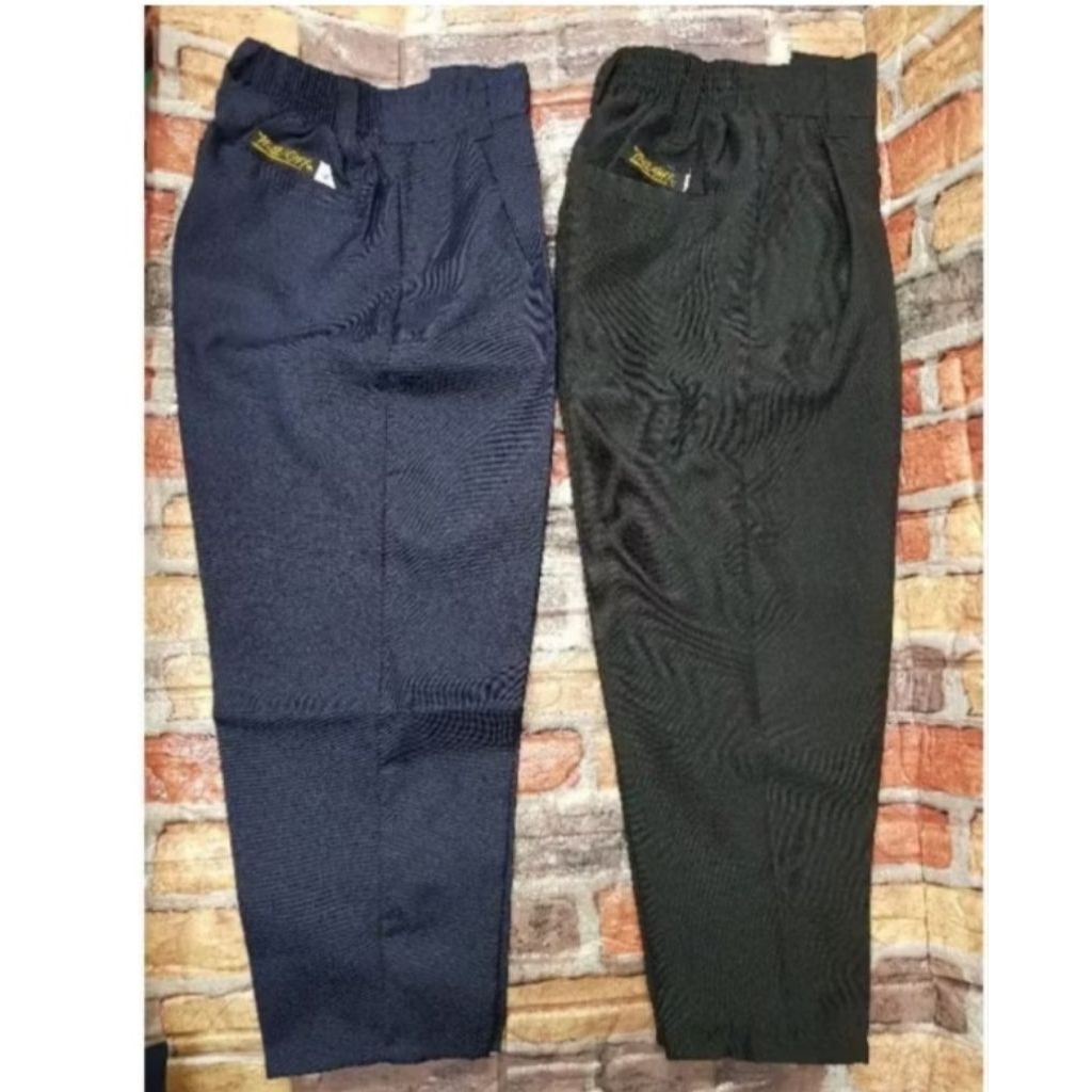 SCHOOL SLACKS WELL OFF FOR KIDS ( BLACK/ NAVY BLUE) | Shopee Malaysia