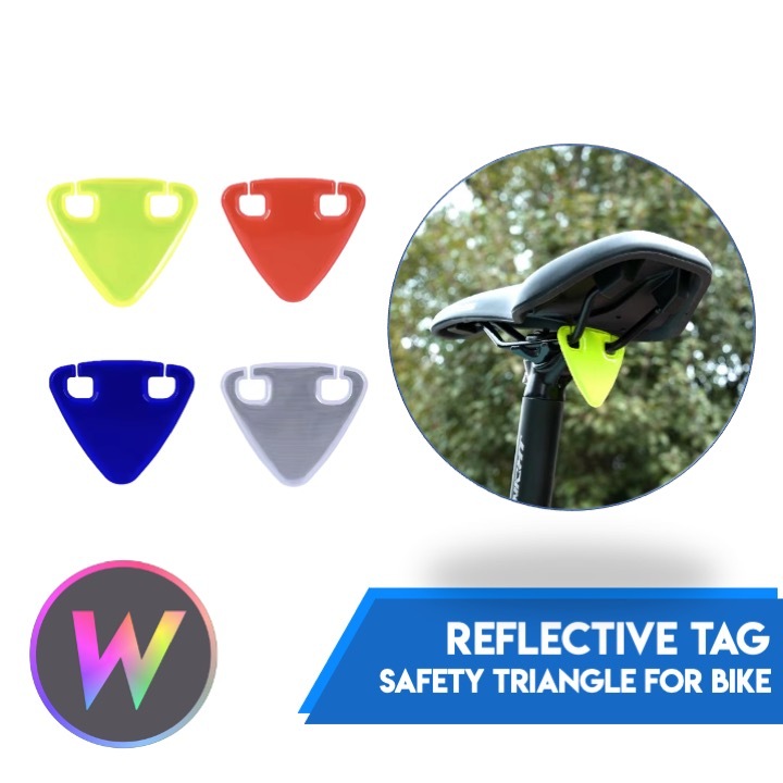 Reflective Triangle Safety Tag Clip Weather-Proof Warning Sign for Bike ...
