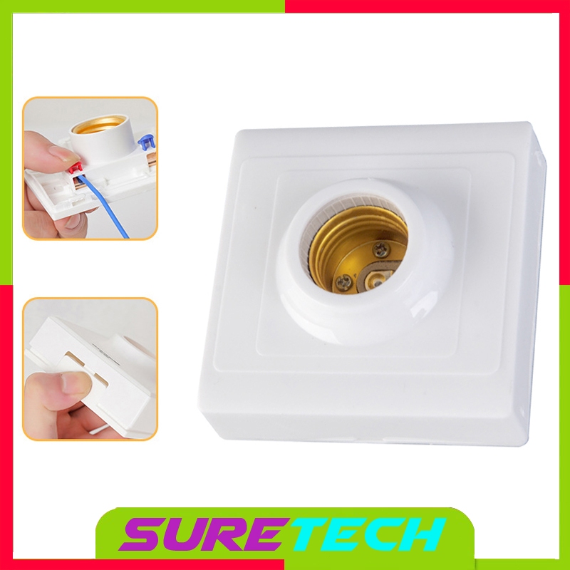 SUREE 27 LED Light Bulb Holder SquareFitting Socket Ceiling Receptacle ...