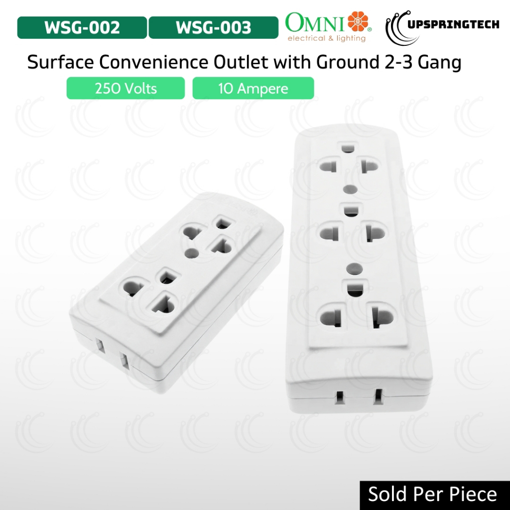 Omni Surface Convenience Outlet 2–3-Gang with Ground 10A 250V – WSG-002 ...