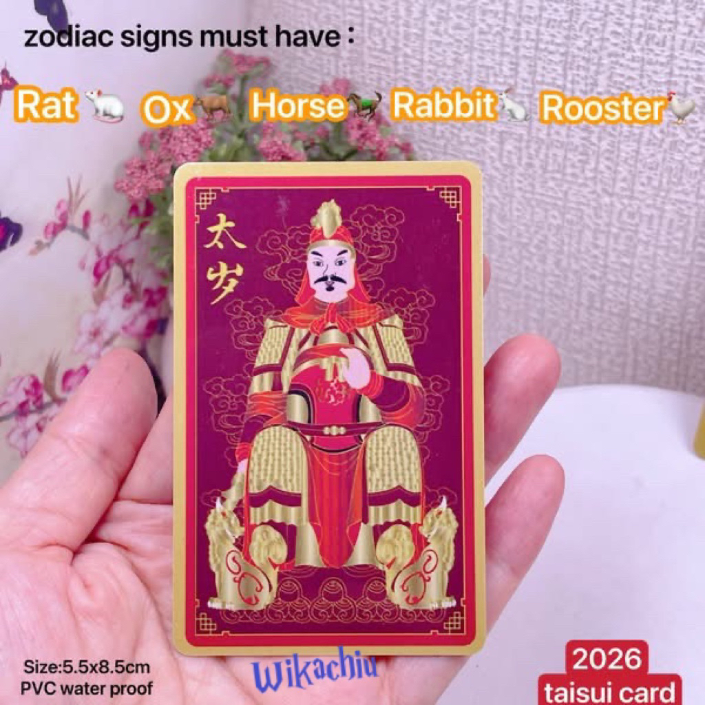 (Wikachiu ) 2026 tai sui card pvc waterproof for anti bad luck bring ...