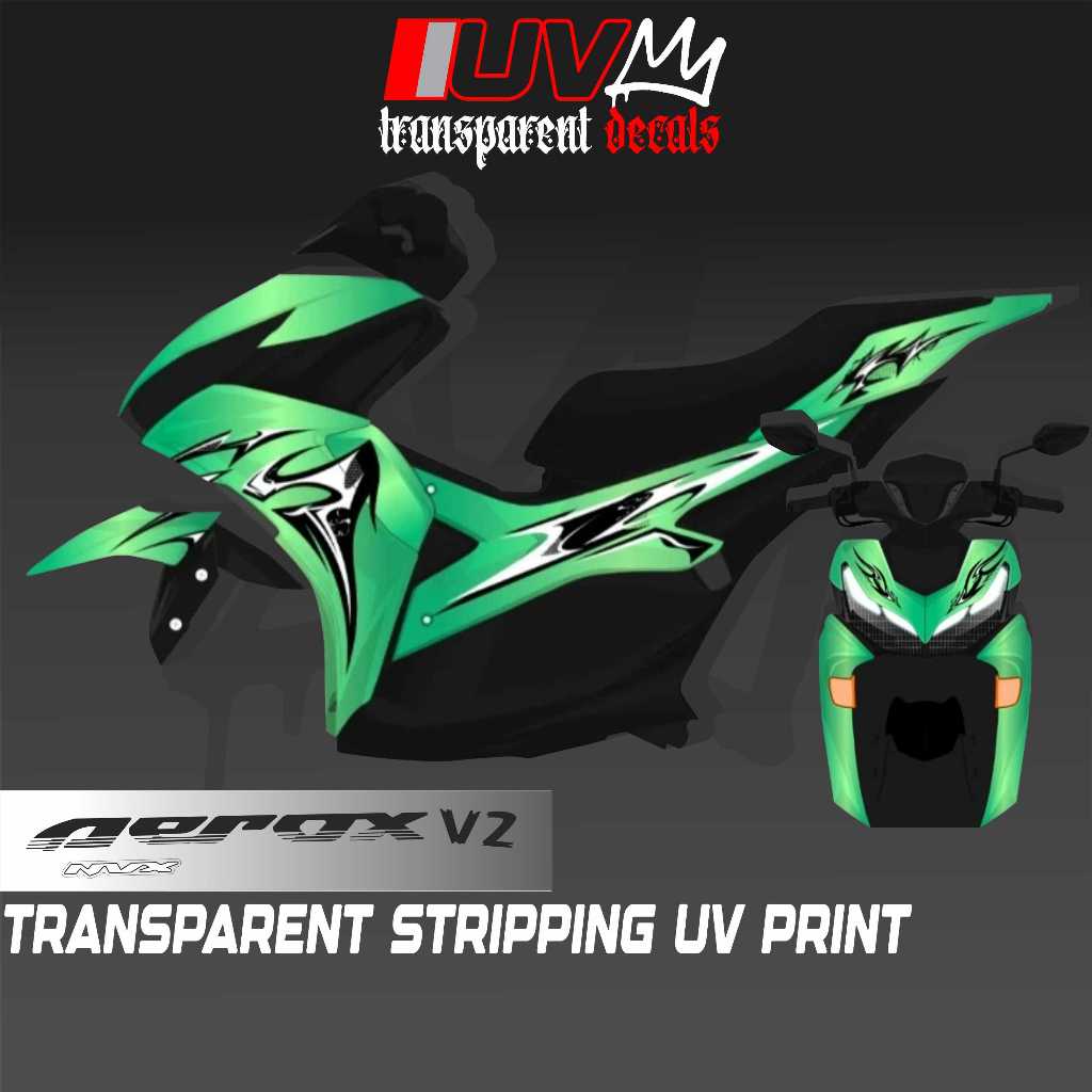 TRANSPARENT AEROX 155 V2 TRIBAL INDO DECALS | Shopee Malaysia
