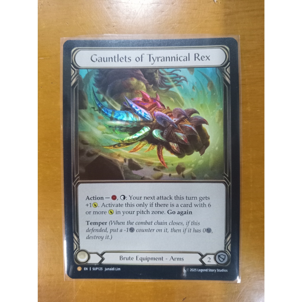 FAB Gauntlets of Tyrannical Rex Legendary Super Slam SUP Flesh and ...