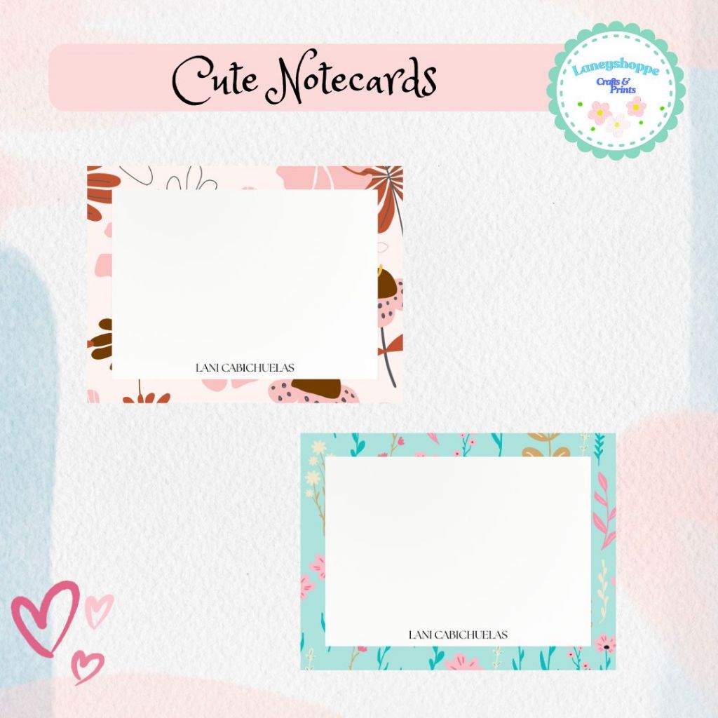 10PCS PERSONALIZED NOTE CARD / GIFT CARD CUTE AESTHETIC EDITION ...