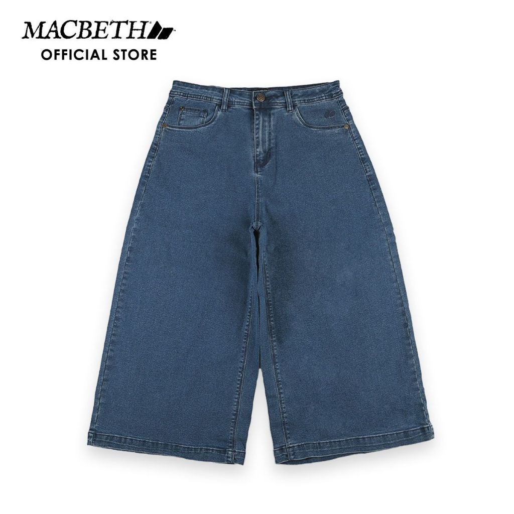 Lady Macbeth Reg. Denim Pants " HIGH WAIST WIDE LEG CULOTTES " | Shopee ...