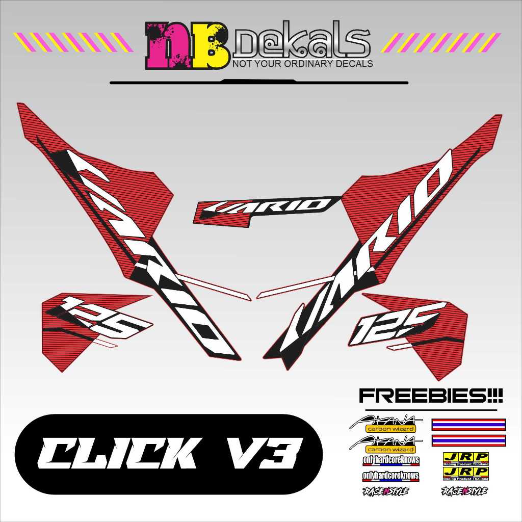 CLICK V3/V4 VARIO LINE STRIPE DECALS | Shopee Malaysia