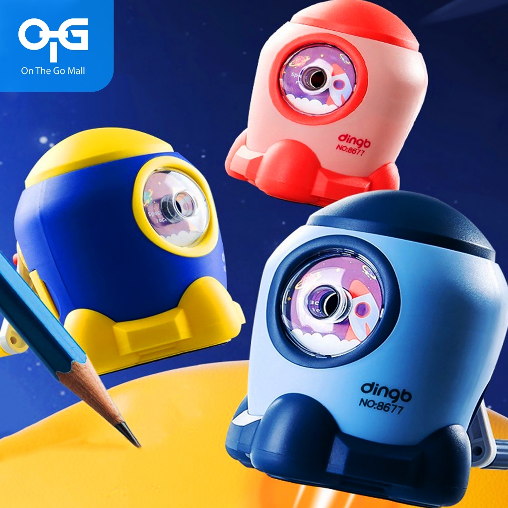 On The Go Mall RocketBoost Kid-Friendly Manual Pencil Sharpener Space ...