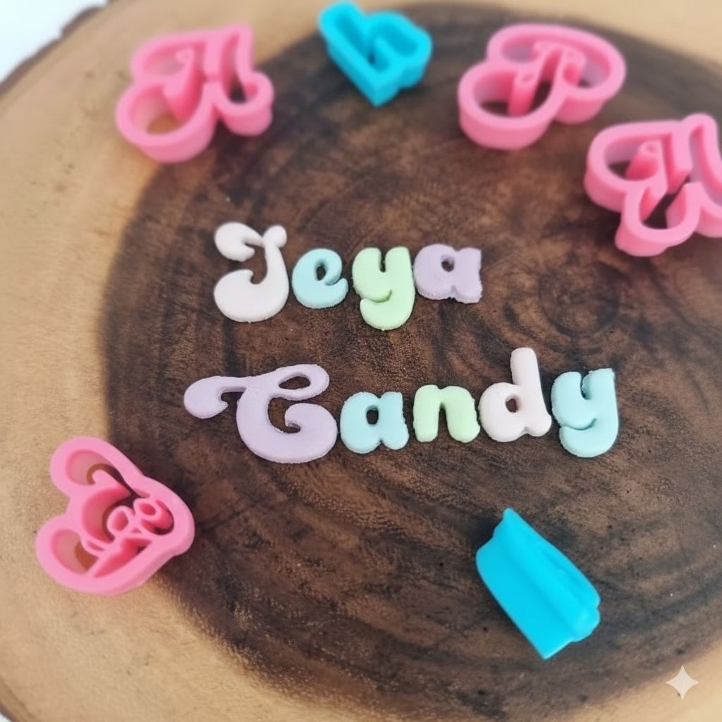 Letter Cutter Alphabet Calligraphy Fondant Cutters Cookie Cutter ...