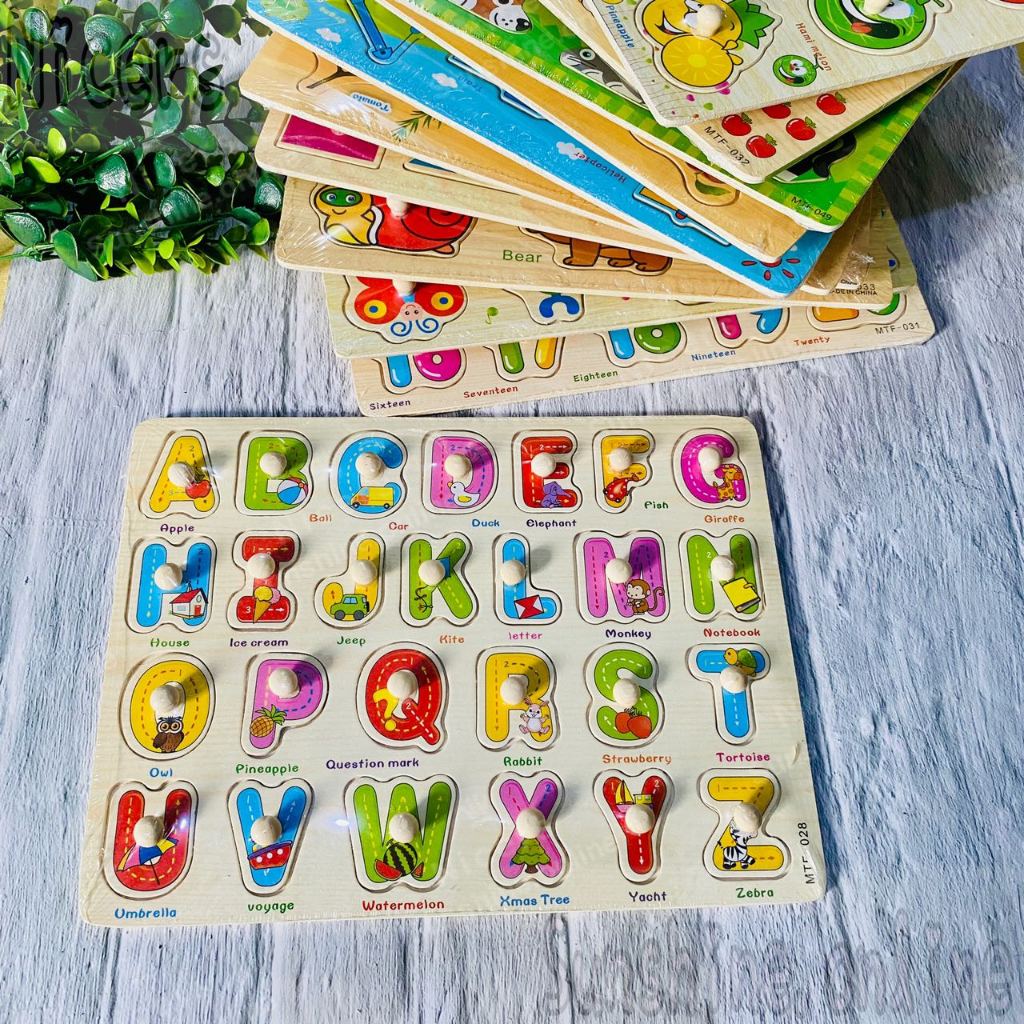 3D Puzzle Toys Wooden Hand Grab Boards Cognition Tangram Jigsaw ...