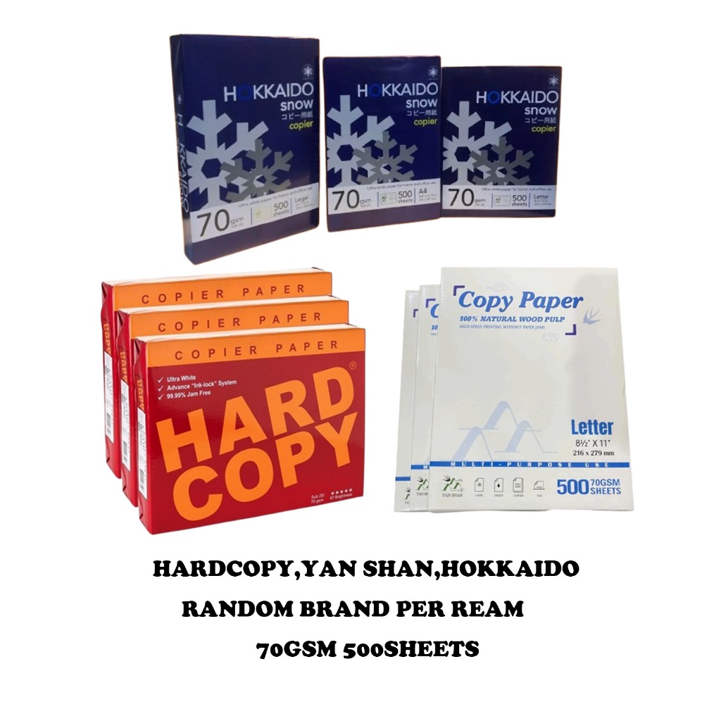 JMY HARD COPY/YAN SHAN.HOKKAIDO BANDPAPER RANDOM BRAND LEGAL/A4/LETTER ...