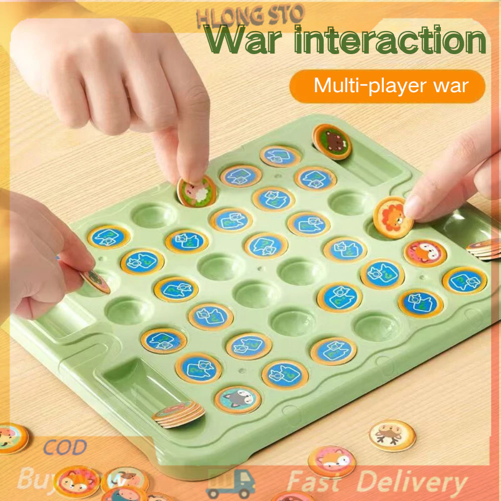 Flip Chess Board Game Kids Toy Memory Training 2-4 Player Parent ...