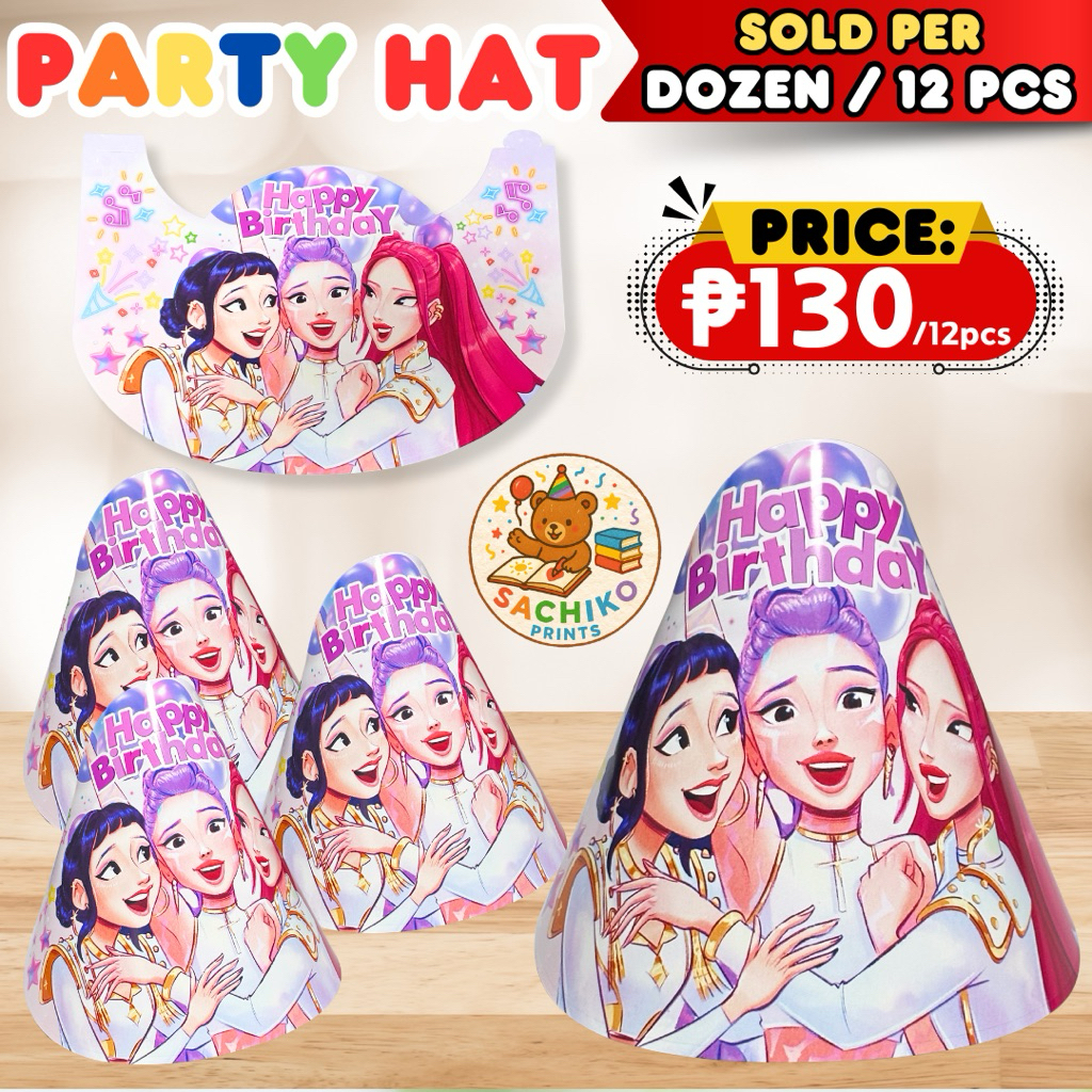 HUNTRIX KPOP DEMON HUNTERS BIRTHDAY PARTY HAT SOLD PER 12 PIECES BY ...