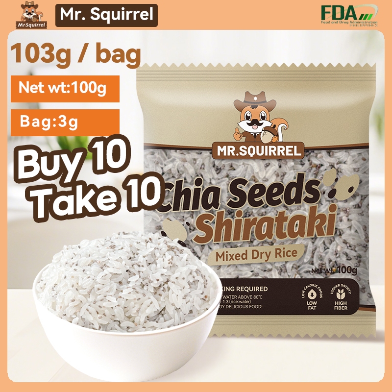 Mr.Squirrel 100g Chia Seeds Dry Shirataki Rice Dried Shirataki Rice ...