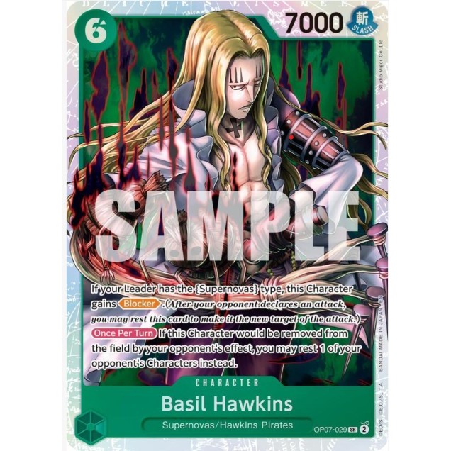 ONE PIECE CARD BASIL HAWKINS OP07-029 SR ENGLISH | Shopee Malaysia