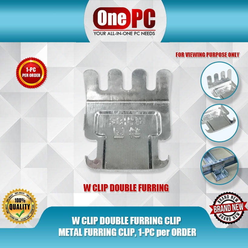 ONE PC W CLIP DOUBLE FURRING CLIP METAL FURRING CLIP, 1-PC per ORDER ...