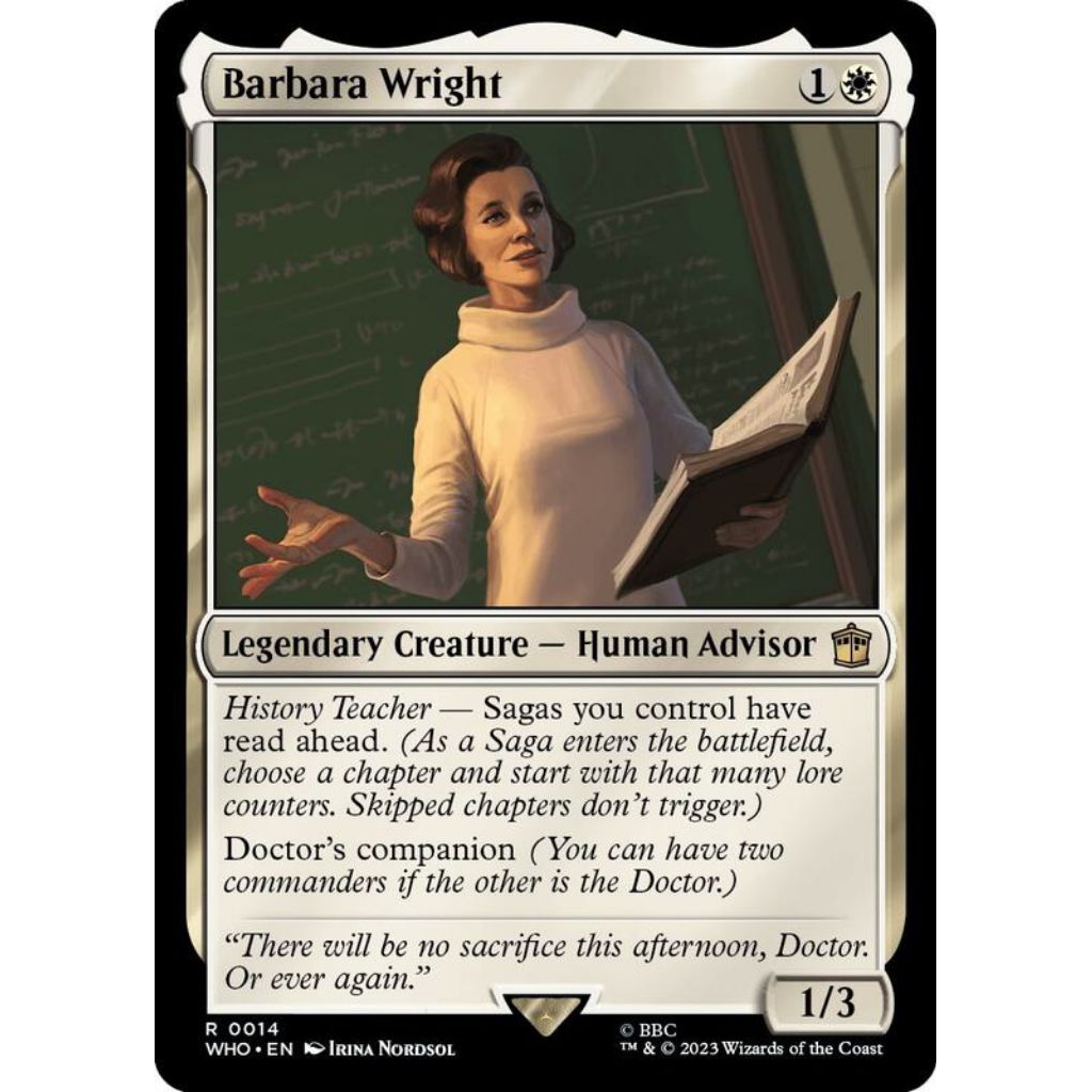 Barbara Wright NM MTG - Universes Beyond: Doctor Who (WHO) | Shopee ...