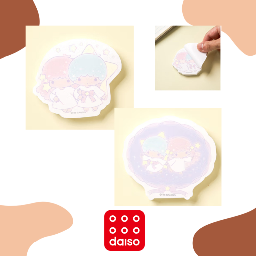 DAISO KOREA - Little Twin Star Shaped Sticky Notes 70 Sheets | Shopee ...