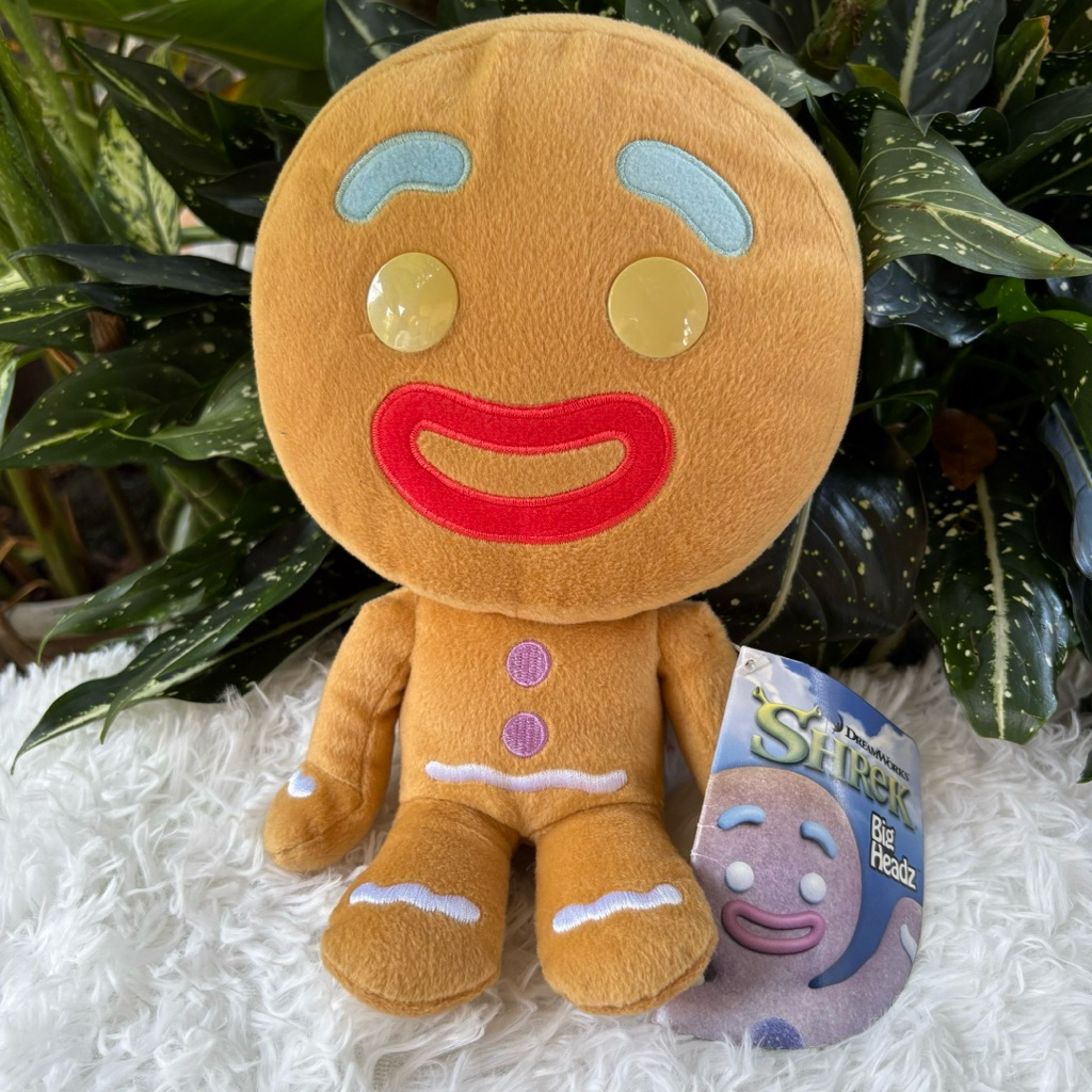 Shrek Big Headz GINGY Gingerbread Man 10 Inches Plush Toy | Shopee Malaysia