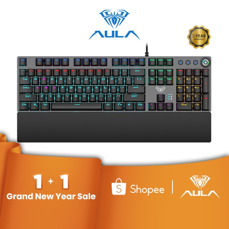 AULA F2058 True Mechanical Keyboard Gaming Keyboard Wrist Rest ...