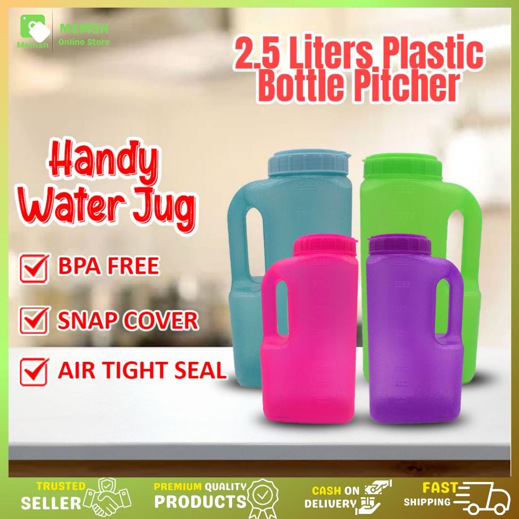 Memsh Jumbolita 2.5L Handy Water Jug Bottle Pitcher Container Tumbler ...
