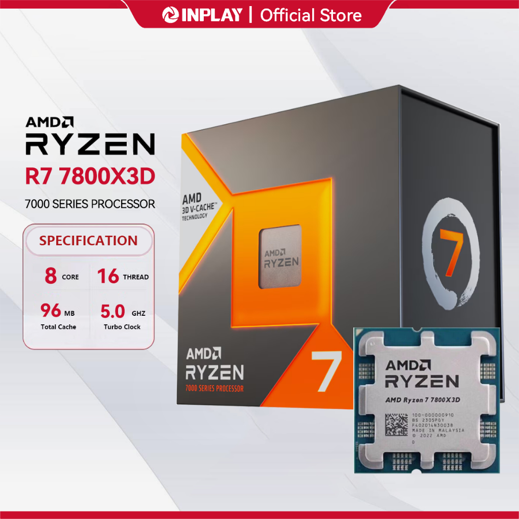 AMD Ryzen 7 7800X3D / 9800X3D Desktop Processor 8 Core 16 Thread 5.0Ghz ...