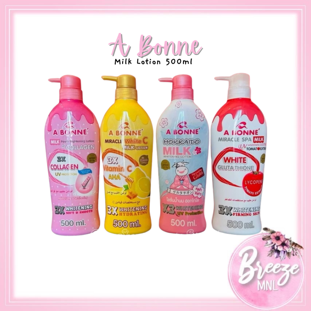 ABONNE Lotion Whitening Glutathione Collagen Hokkaido Milk | Shopee ...