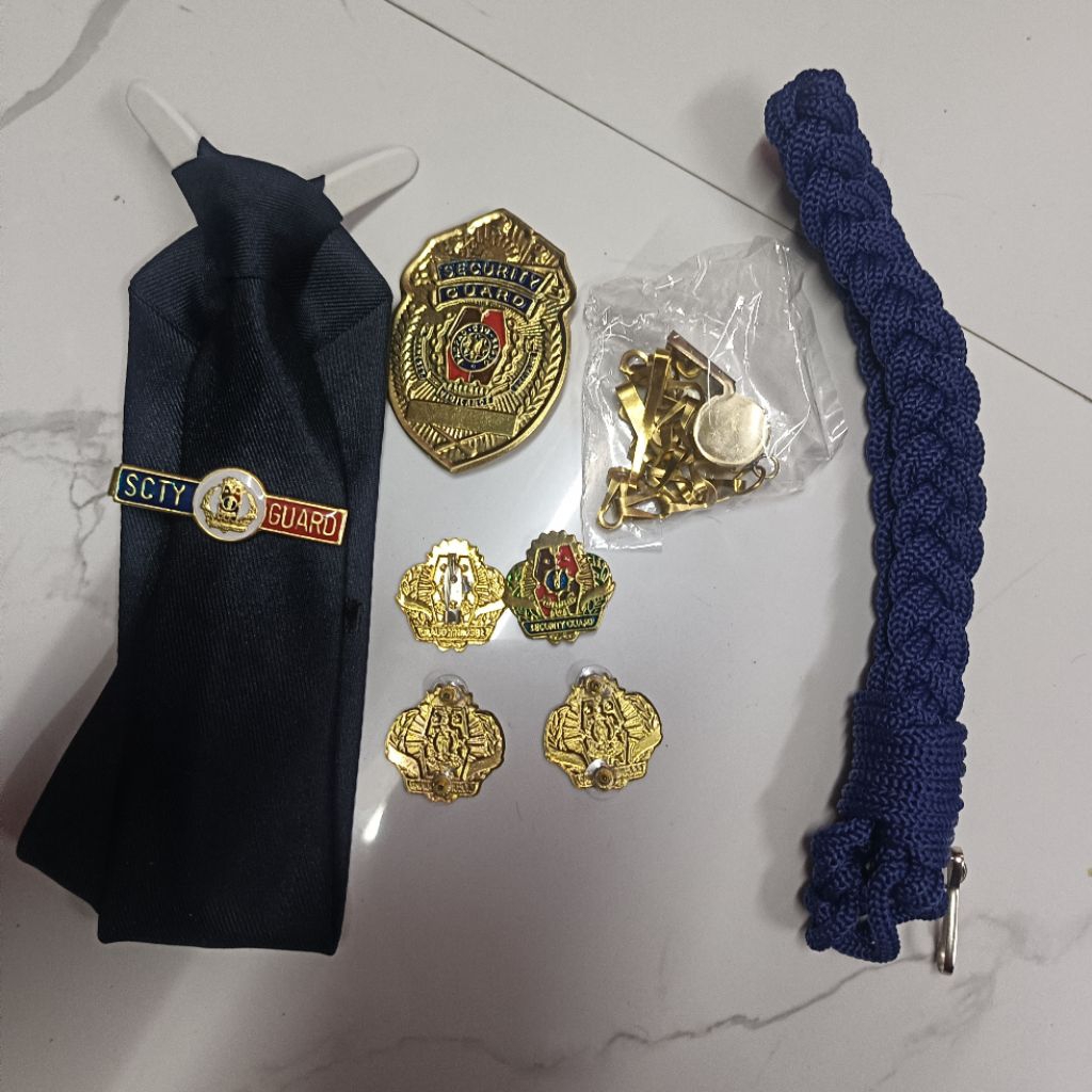 security guard accessories SET lanyard,necktie,whistle,collarpin,de ...