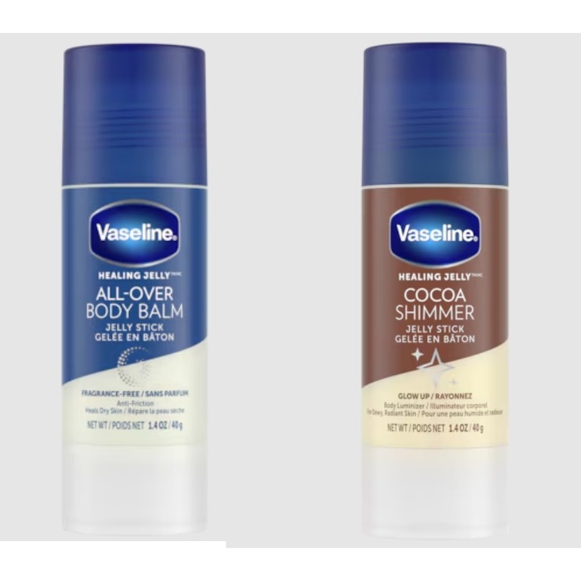 Vaseline All-Over Body Balm Jelly Stick Cocoa Shimmer Glow Up Luminizer ...
