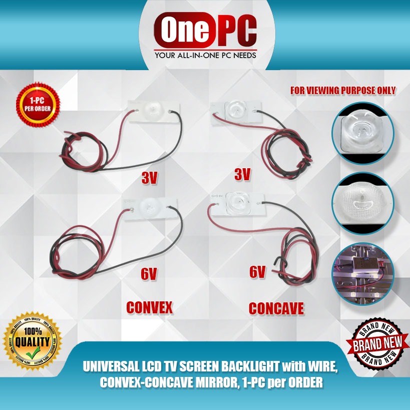 ONEPC UNIVERSAL LCD TV SCREEN BACKLIGHT with WIRE, CONVEX-CONCAVE ...
