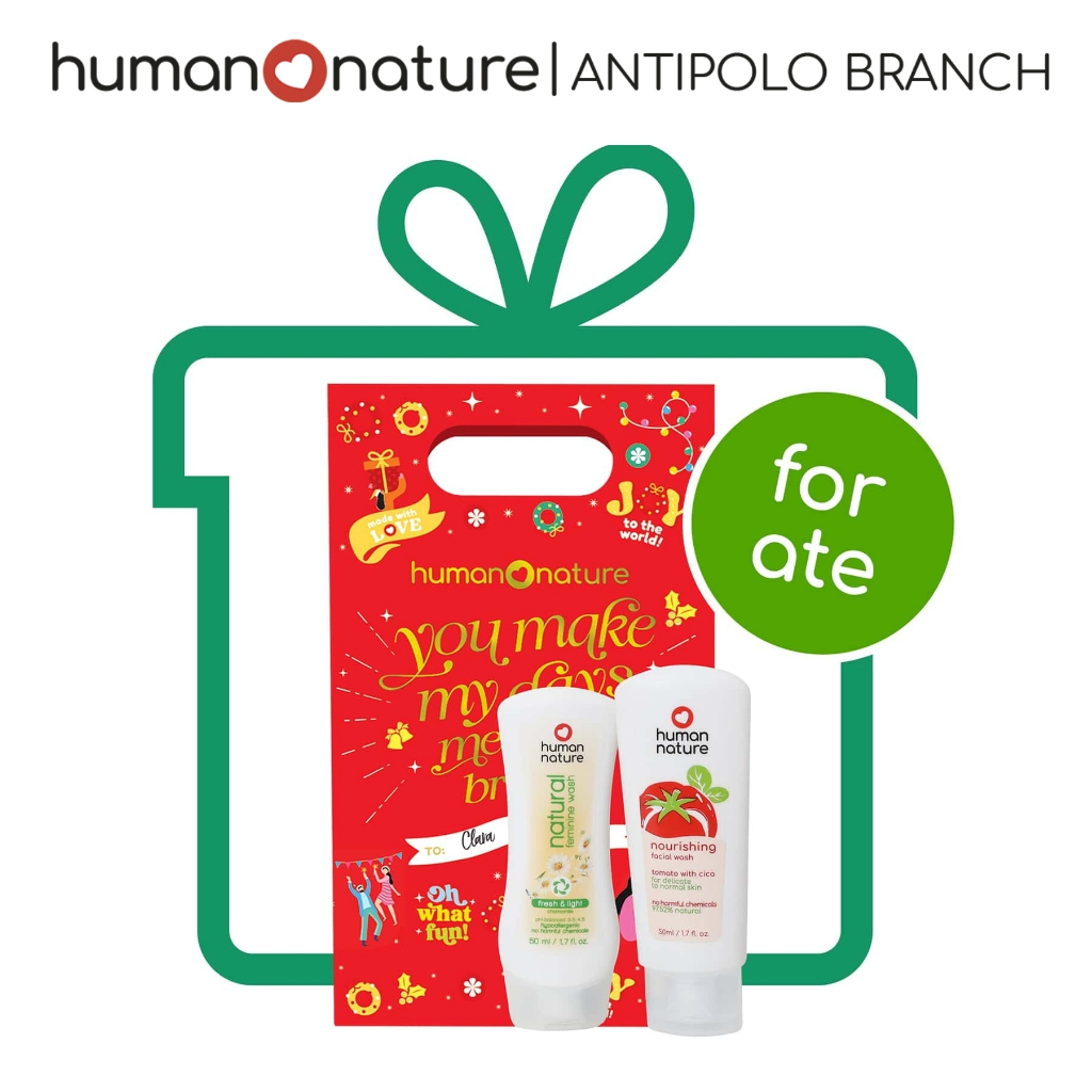 Human Nature Fresh & Festive Christmas Gift Set (Facial Wash & Feminine ...