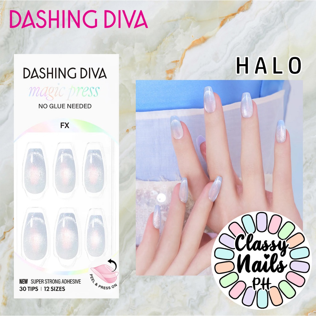 Halo • Dashing Diva • Magic Press • Manicure • Press On Korean Faux ...
