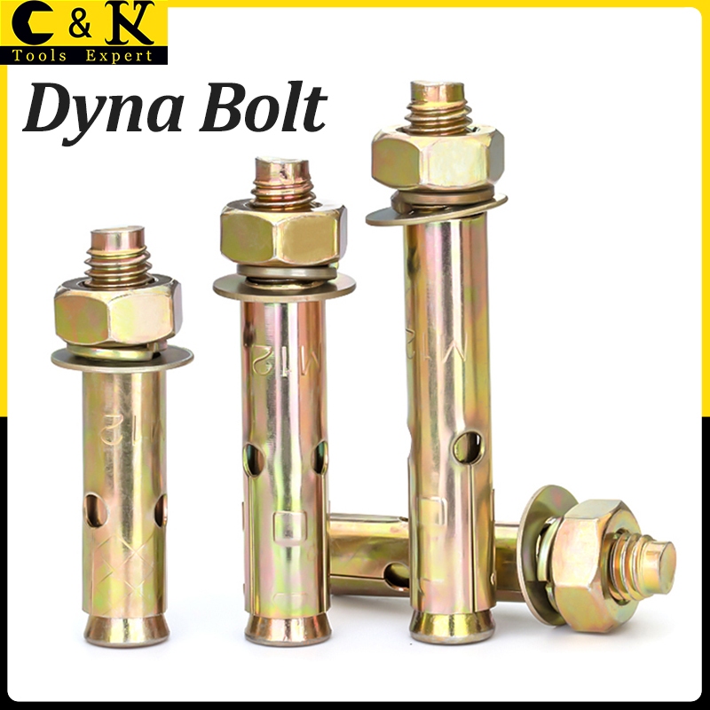 C&K 10pcs Dyna Bolt/ Expansion Bolt/ Dynabolt/ Concrete Anchor Bolt 1/4 ...