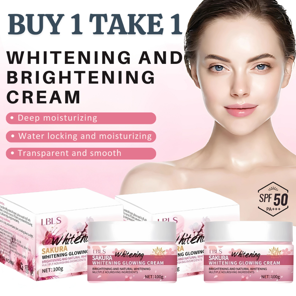Sakura Whitening Glowing Cream -Deep Moisturizing & Brightening SPF50 ...