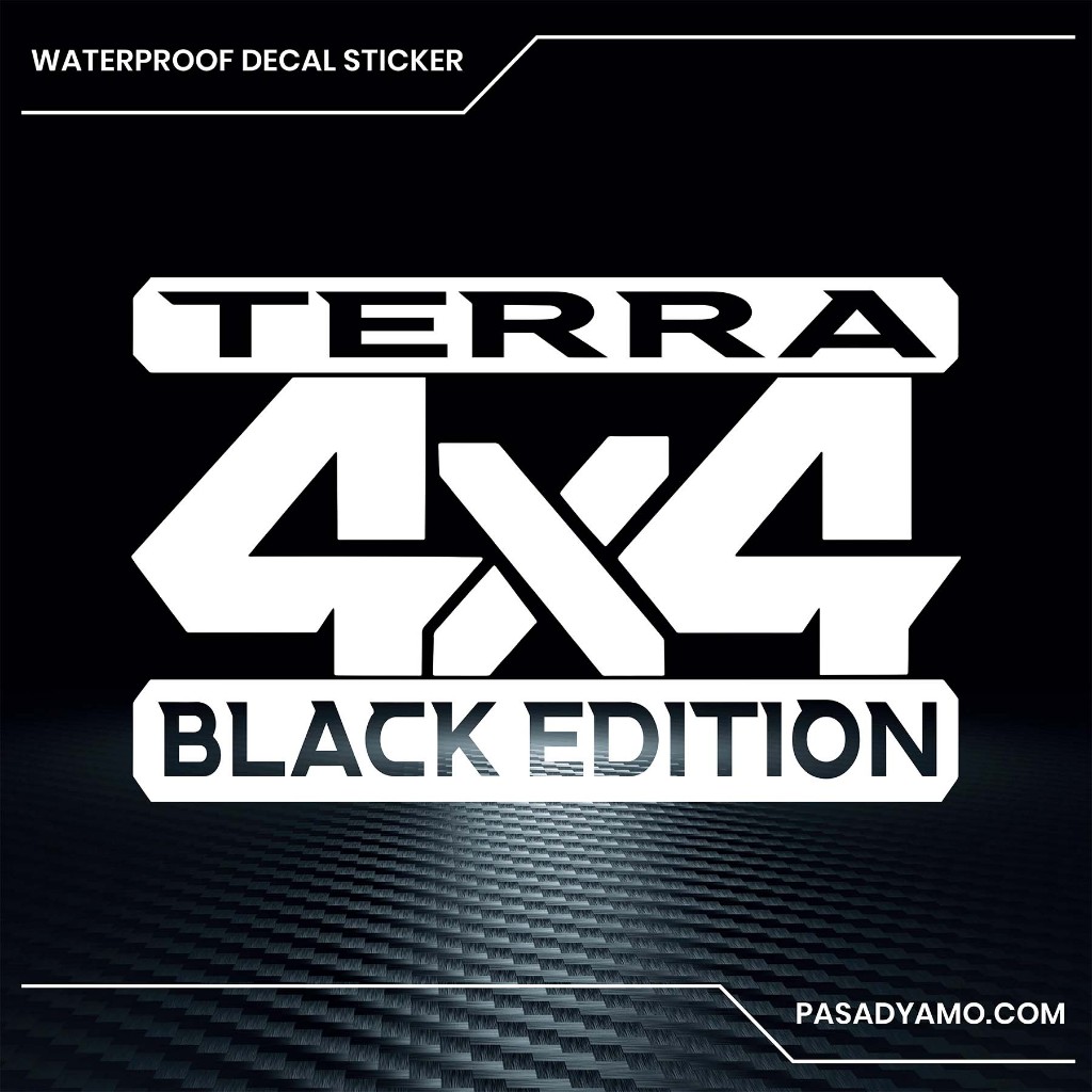 Terra 4x4 Black Edition Decal Sticker for Cars Laptops Skateboards 7.5 ...