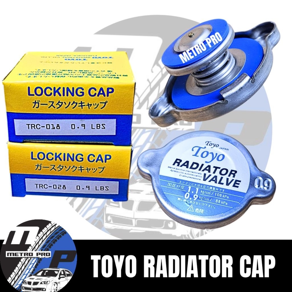 TOYO Radiator Cap Stainless Silicon(TRC-018/028)Small Or Big 0.9Kg/cm2 ...