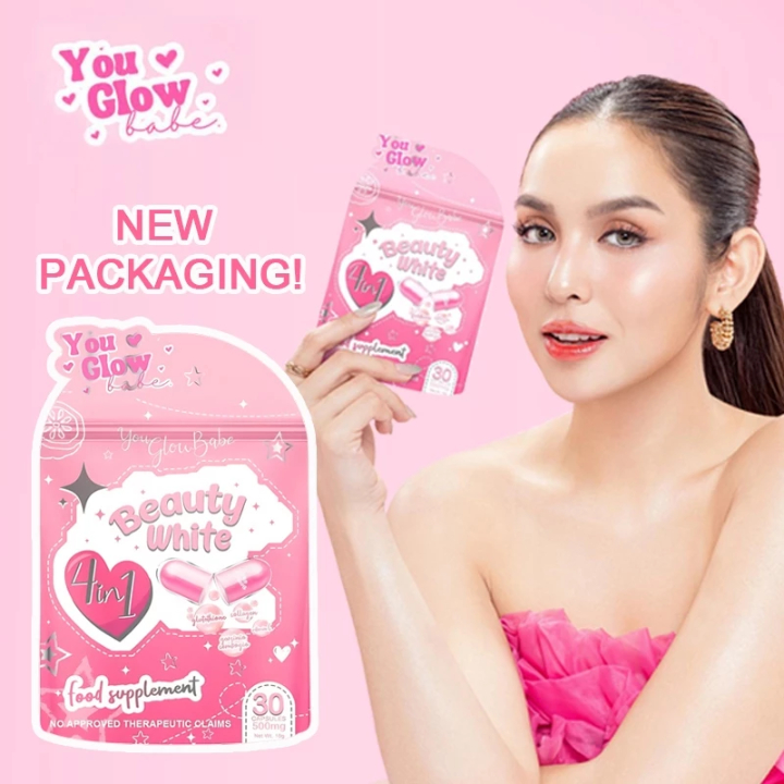 You Glow Babe 4in1 Beauty White Capsule ( Glutathione, Collagen, Slimming, Vitamin C ) | Shopee ...