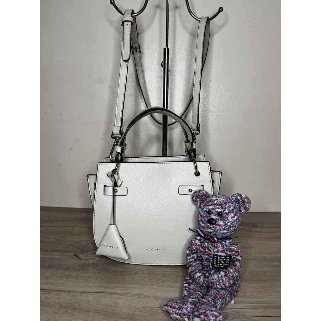 Branded white leather mini two-way sling | Shopee Malaysia
