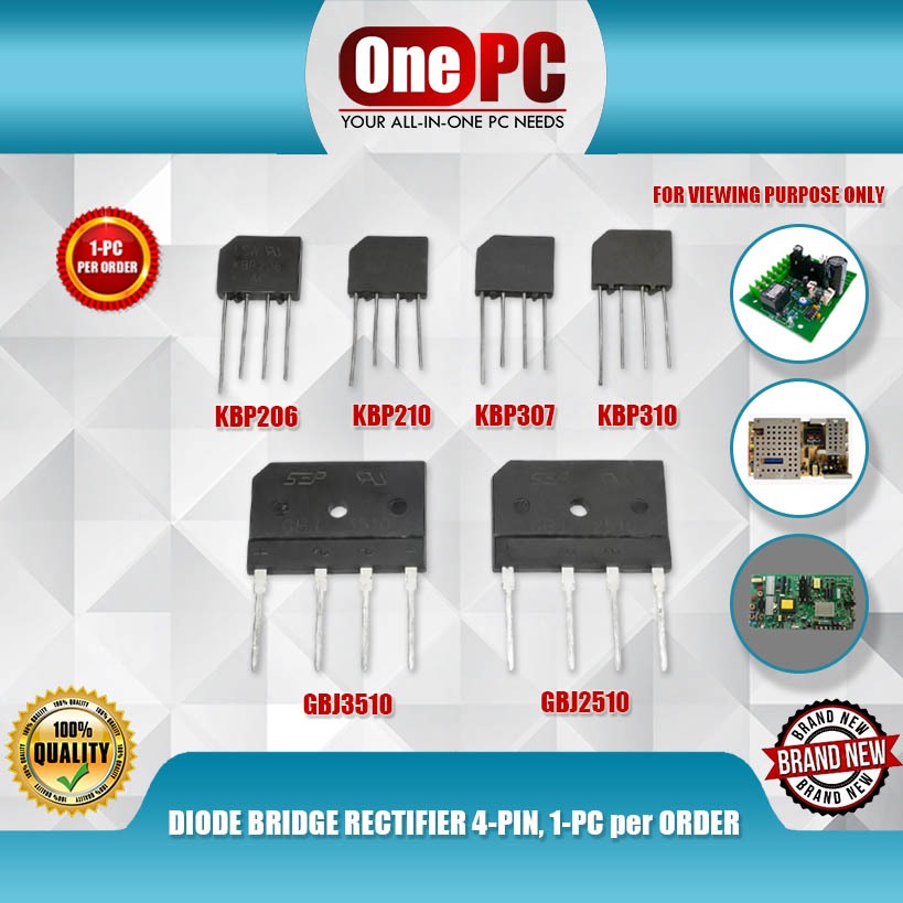 ONEPC DIODE BRIDGE RECTIFIER 4-PIN, 1-PC per ORDER | Shopee Malaysia