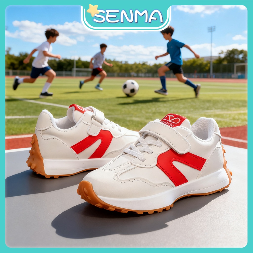 SENMA White Shoes For Kids Girls Boys Rubber Shoes Korean Sneakers ...