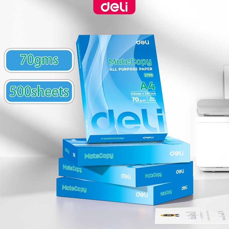 Deli 70gsm Hard Copy Bond Paper Short/Long/A4 High Performance Copy ...