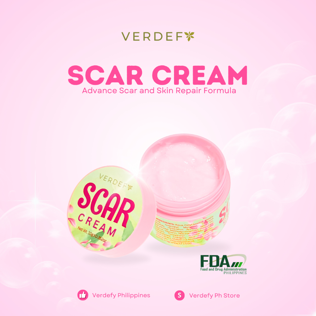 VERDEFY Scar Cream 10g - Helps lighten Old & New Peklat, Pimple Marks ...