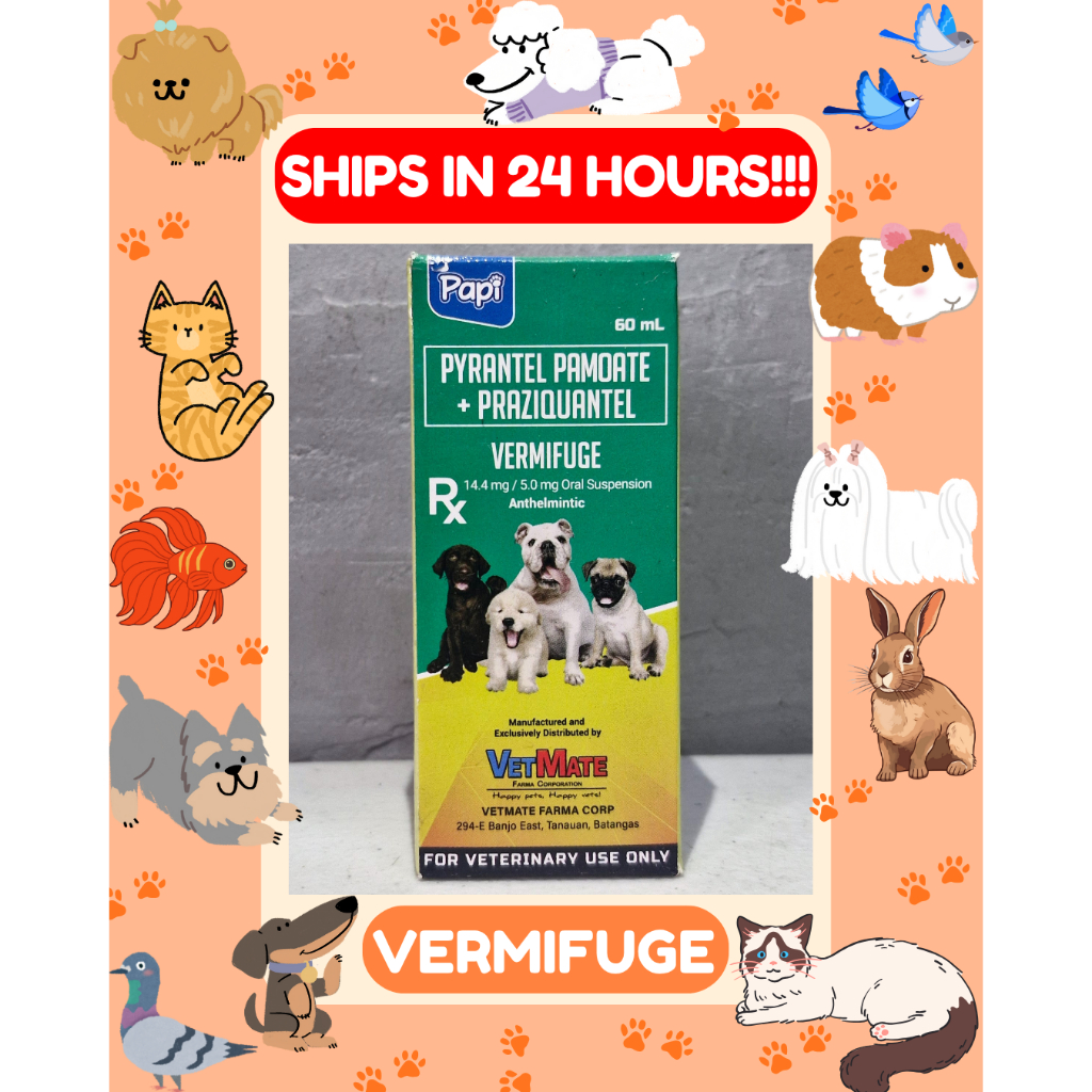 Vermifuge 60ml - Syrup Dewormer - Anthelmintic Oral Suspension ...