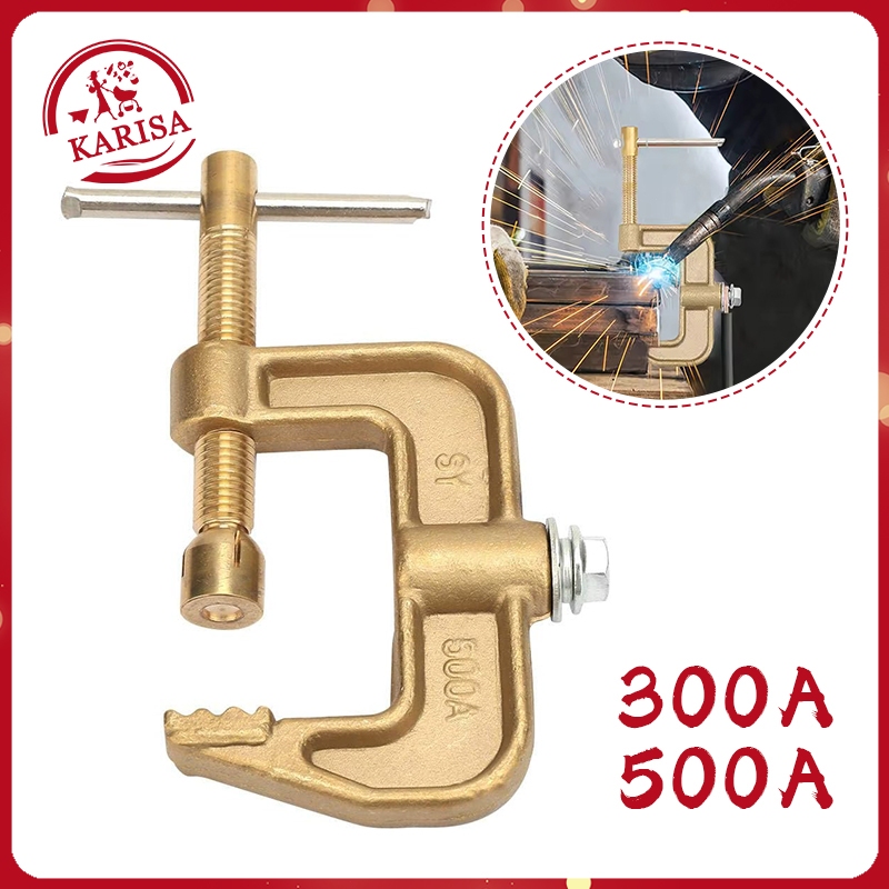 C-Type Copper Grounding Clip Portable Ground Welding Earth Clamp Heavy ...