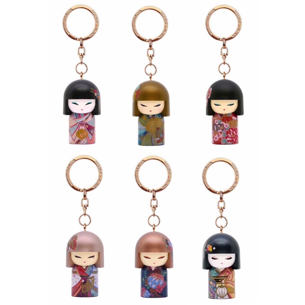 Kimmidoll Keychain 2" inch tall Doll Figurine, Kokeshi doll- Assorted ...