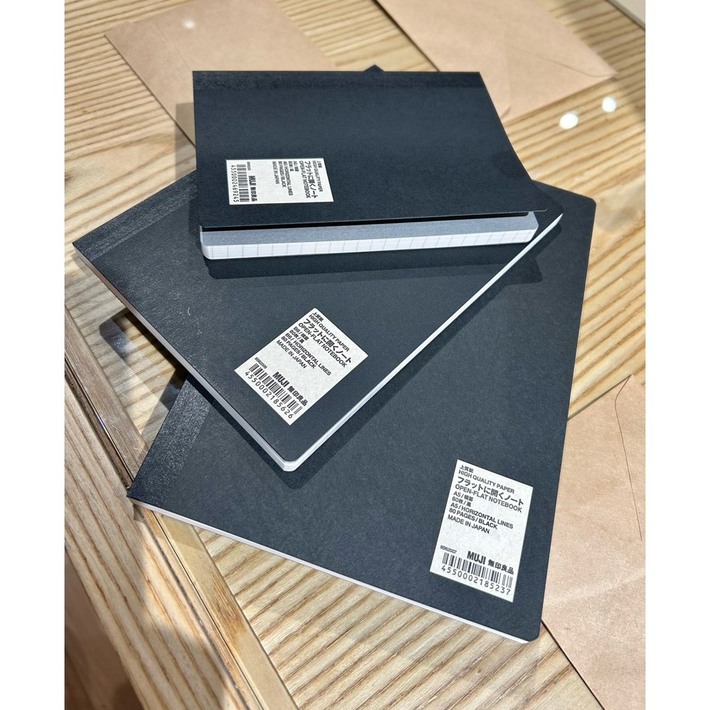 MUJI Open-Flat Notebook / 80 pages/ Horizontal lines/ A5/ B6/ A6 ...