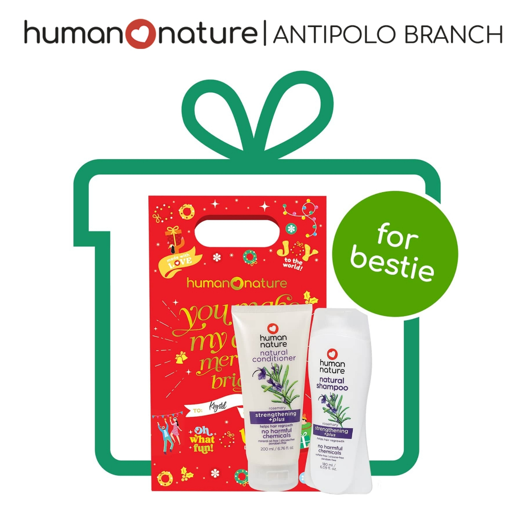 Human Nature Merry Mane Christmas Gift Set (Strengthening Plus Shampoo ...